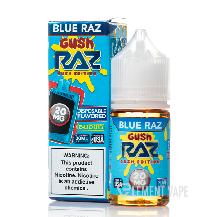 Blue Raz Gush - Pod Juice Salts x RAZ E-Liquid - 30mL $10.99