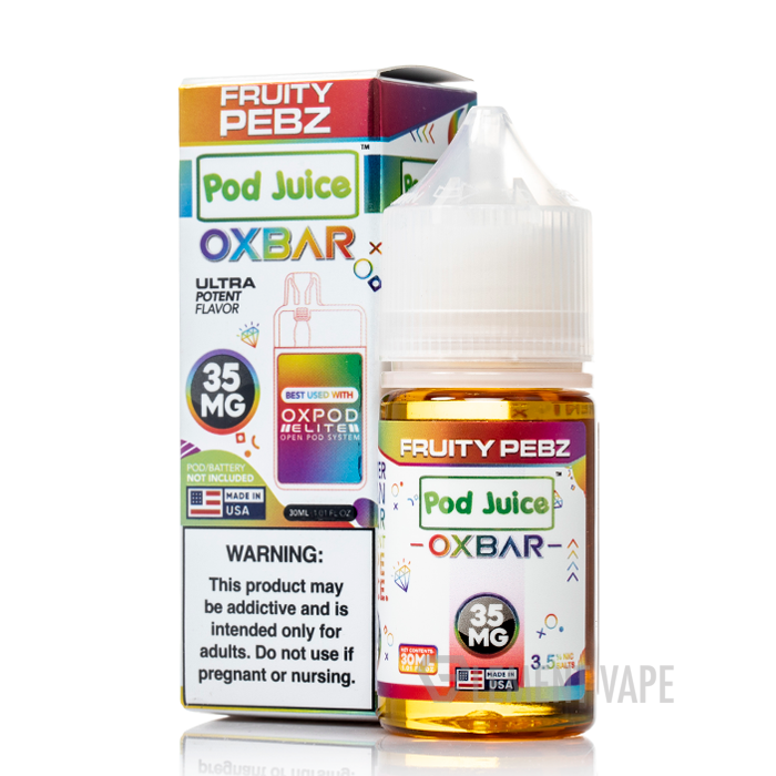 Fruity Pebz - Pod Juice x OXBAR Salts - 30mL $10.99