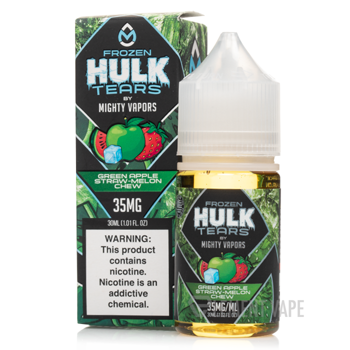 Frozen Green Apple Straw Melon Chew - Hulk Tears Salts - 30mL $10.99