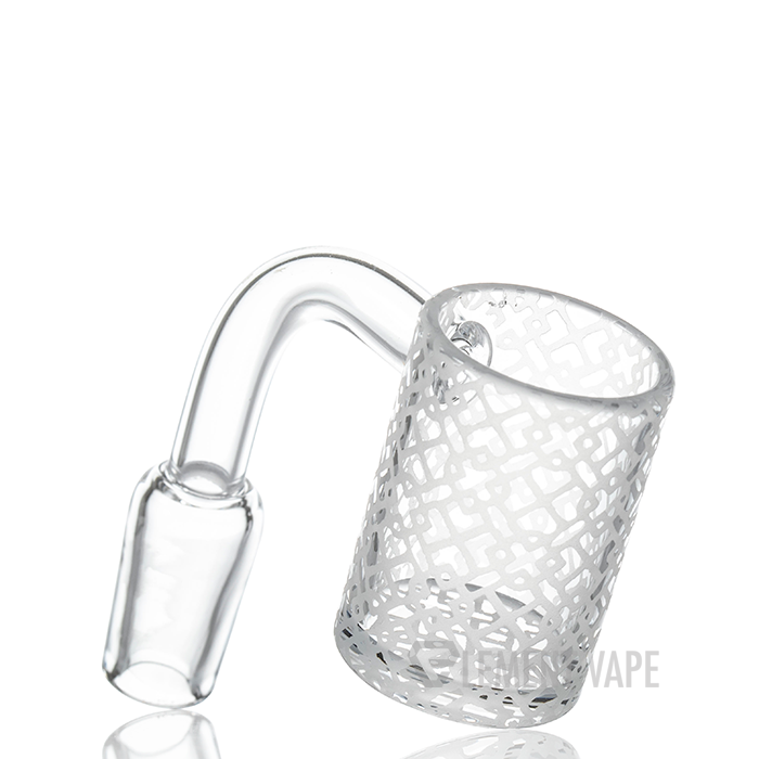 Interlocking Diamonds Etched Quartz Banger - 90° $11.99