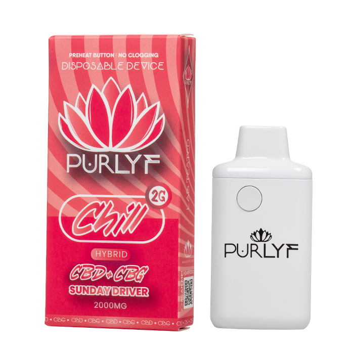 Purlyf Chill CBD + CBG Disposable 2G $24.99