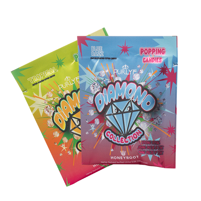 Purlyf x Honeyroot Diamonds Delta-8/9 Popping Candies 100mg $49.9